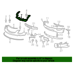 2008-2012 Buick Enclave Front Bumper Fascia Upper Support 25846047 GM ...