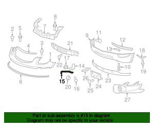 2008-2012 Buick Enclave Passenger Side Front Bumper Fascia Brace ...