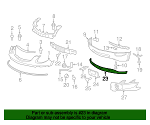 2008-2012 Buick Enclave Front Bumper Fascia Extension 10371549 GM ...