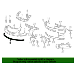 2008-2012 Buick Enclave Front Bumper Rub Strip 25961908 GM ...