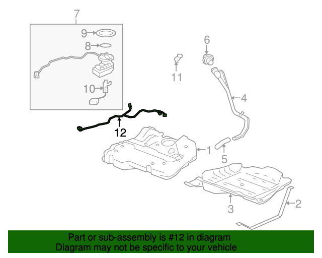 2009-2010 GM Fuel Tank Fuel Pump Module Wiring Harness 25819093 ...