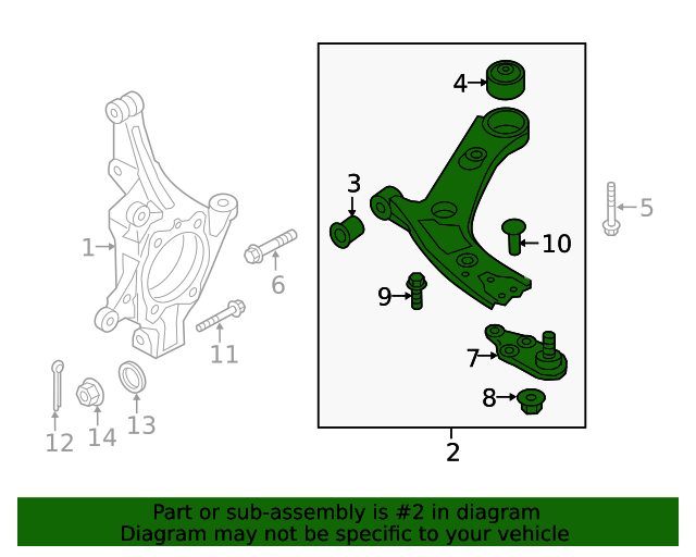 Genuine Lower Control Arm for 2020-2024 Hyundai Palisade | Part# 54500 ...