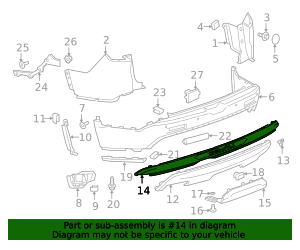 84249060 - Rear Bumper Cover Lower Molding 2020-2023 GMC Acadia ...