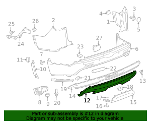 2020-2023 GMC Acadia Rear Bumper Fascia Lower Skid Plate 84749157 | OEM ...