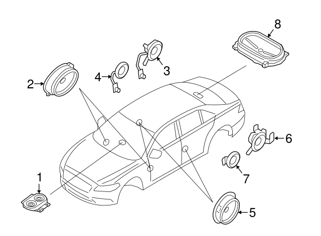 GD9Z-18808-P - Speaker Assembly 2017-2024 Lincoln | Ford Parts Direct