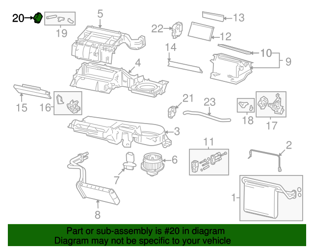 2005-2015 Toyota Tacoma HVAC Blend Door 87106-04040 | OEM Parts Online