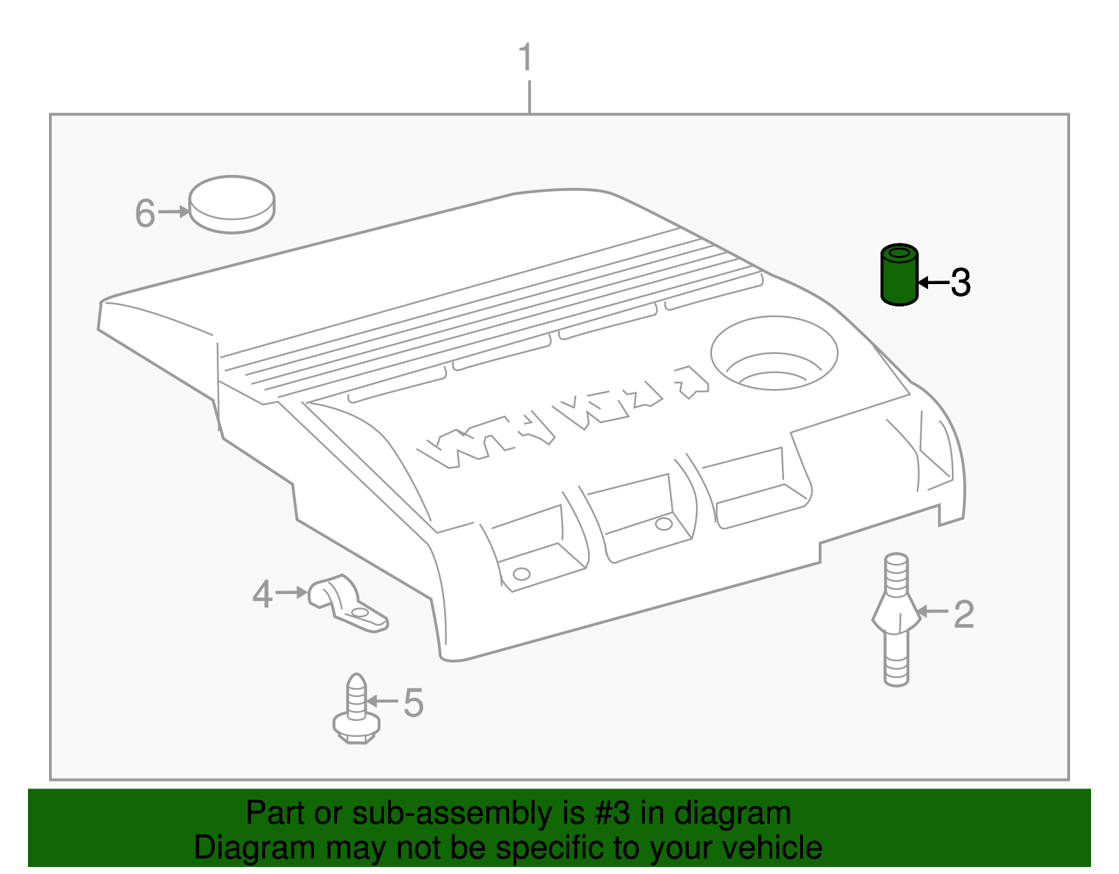 Genuine Toyota Engine Cover Nut Cap | Avalon Camry Highlander Sienna ...