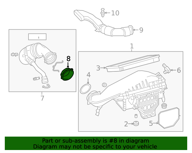 274-094-01-51 - Engine Air Intake Hose Adapter 2019-2023 Mercedes-Benz ...