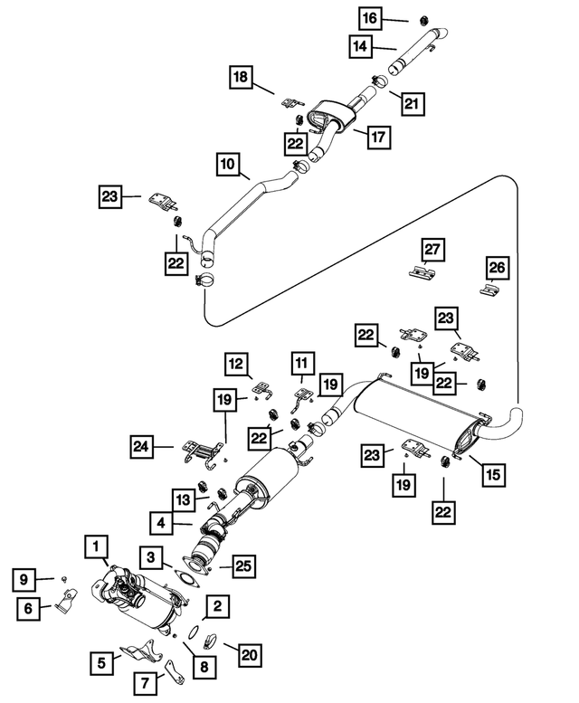 MOPAR EXHAUST HANGER BRACKET - 52022477AA - 52022477AA | Mopar Online Parts