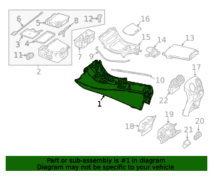 213-680-11-03-3D16 - Console 2019-2021 Mercedes-Benz | AutoNationParts.com