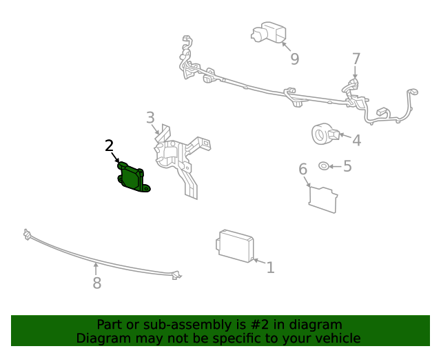 2021 Cadillac CT4 Forward Range Radar Sensor 84907385 | GMPartsDirect.com