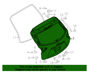 2013-2016 Mazda CX-5 Lift Gate KDY5-62-02XD | OEM Parts Online