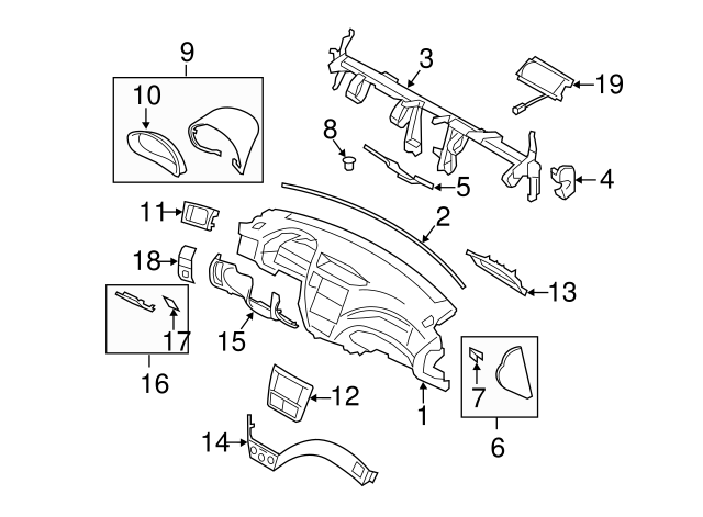2008-2014 Subaru Impreza Center Panel 66065SC020 | OEM Parts Online
