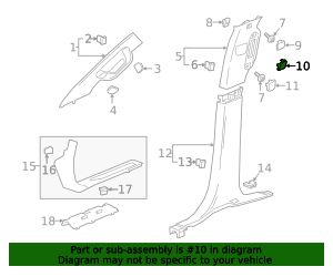 2019-2022 GM Upper Center Pillar Trim Cover 84485576 | GMPartsDirect.com