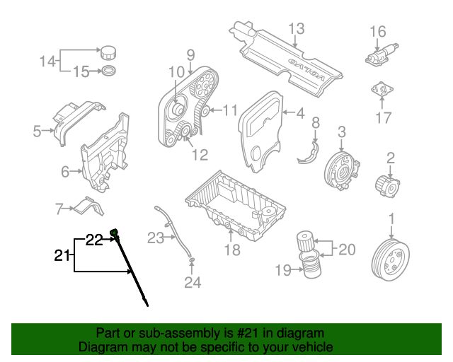 2003-2009 Volvo Dipstick 8653597 | TascaParts.com