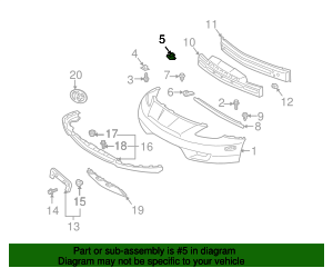 90959-01577 - Bumper Cover Retainer - 2000-2005 Toyota Celica | OEM ...