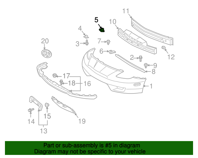 90959-01577 - Bumper Cover Retainer - 2000-2005 Toyota Celica | OEM ...