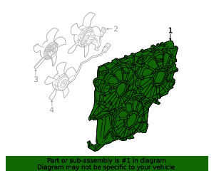 2020-2022 GM Engine Coolant Fan Rear Shroud 84203930 | GMPartsDirect.com