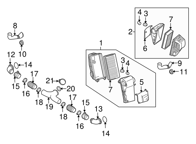 2008-2014 Porsche Cayenne Engine Air Intake Hose 955-110-191-10 ...