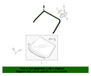 86137-3E000 - Reveal Molding 2003-2009 Kia Sorento | Kia.Parts Store