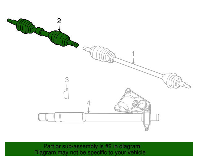 2011-2019 Dodge Journey Axle Assembly - Driver's Side (LH) 68079565AB ...