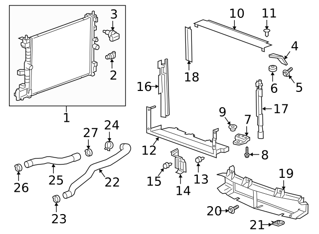 84037087 GM Radiator Air Upper Baffle | GM Parts Store