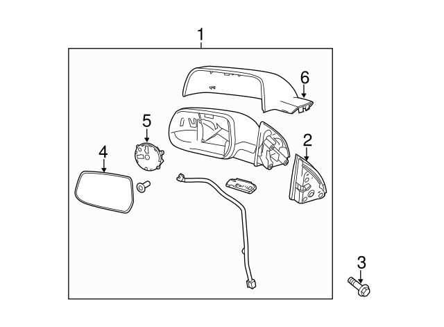 2015-2017 Chevrolet Equinox Black Driver Side Door Mirror 23467282 ...