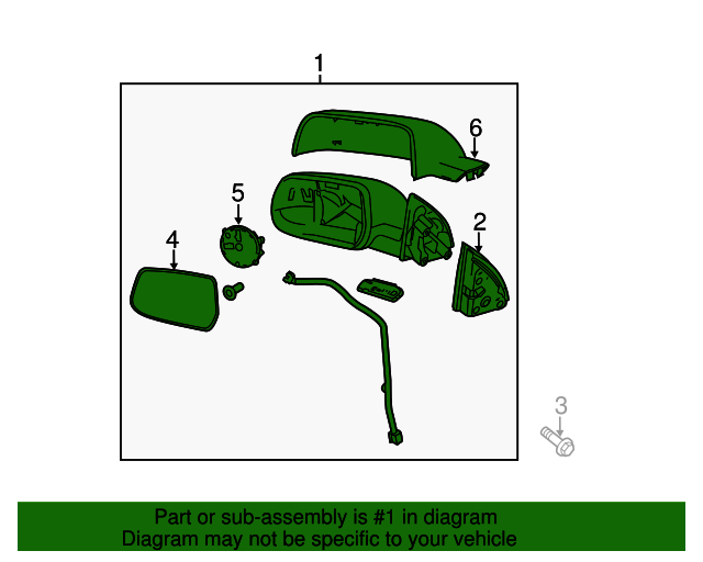 2015-2017 Chevrolet Equinox Black Driver Side Door Mirror 23467282 ...