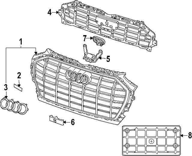 2021-2024 Audi Emblem 80A-853-605-C-T94 | OEM Parts Online