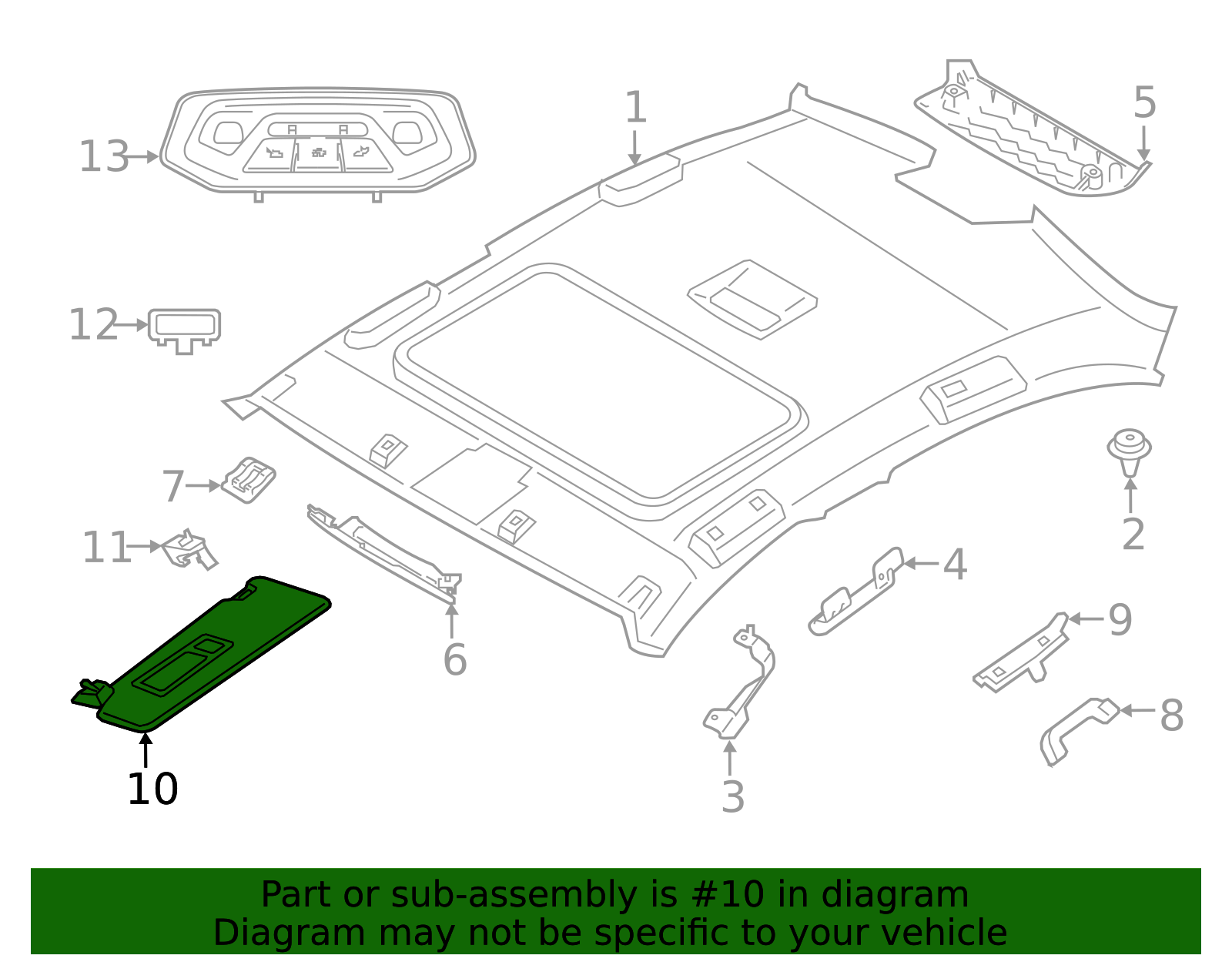 2019-2024 BMW 2019-2024 BMW - Sun-Visor 51-16-8-092-727 | BMW Parts Hub