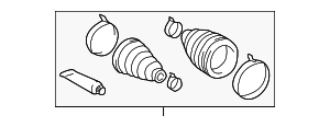 2000-2008 Toyota CV Joint Boot Kit (Left, Right, Front) 04438-0C020 ...