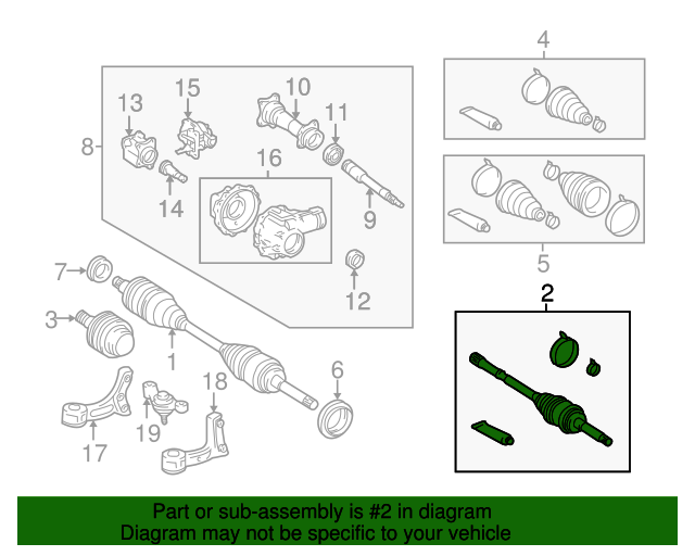 2000-2007 Toyota Outer Joint 43460-09340 | Toyota Parts Center