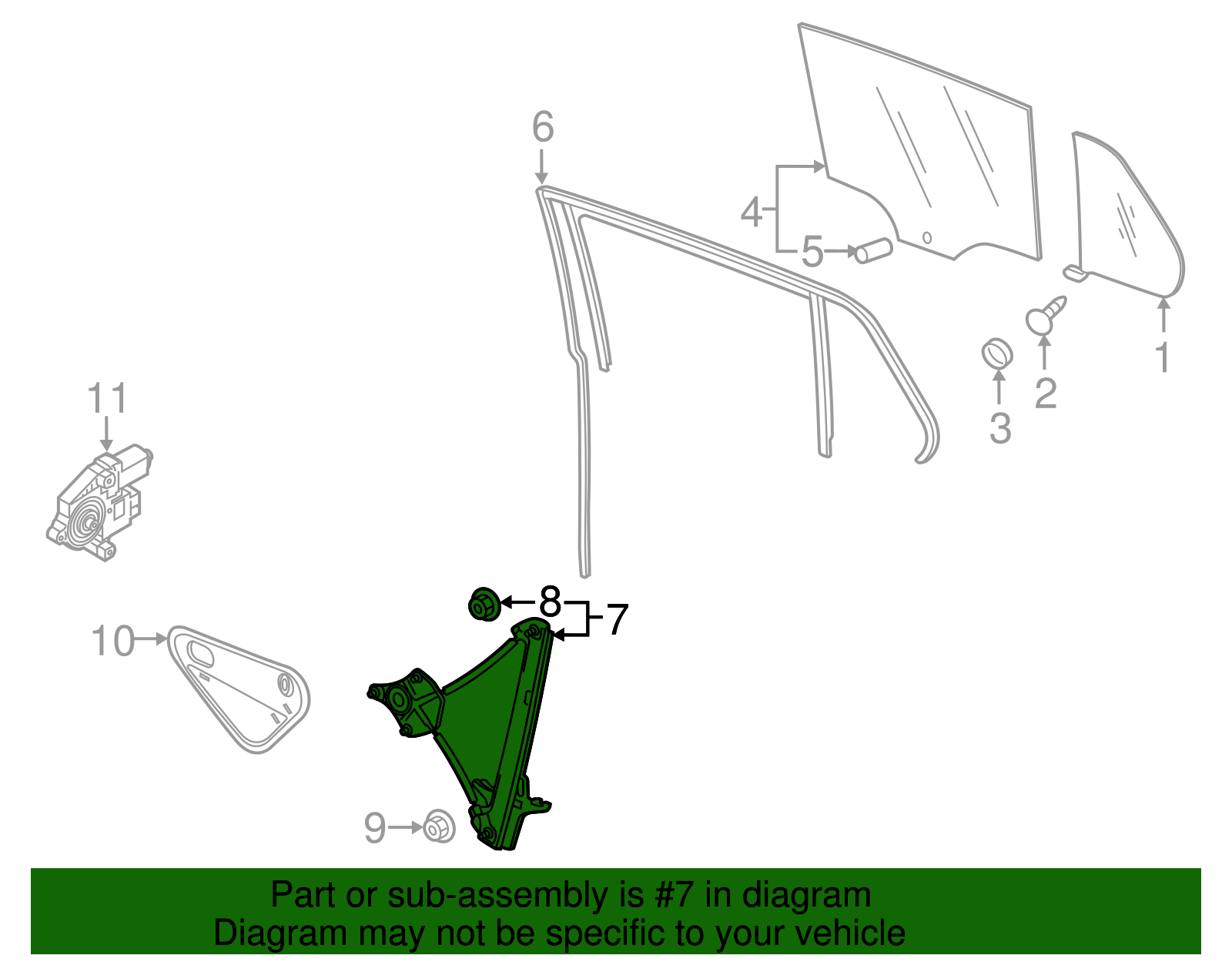 2015-2021 Volkswagen Window Regulator 5GM-839-462-C | Retail ...