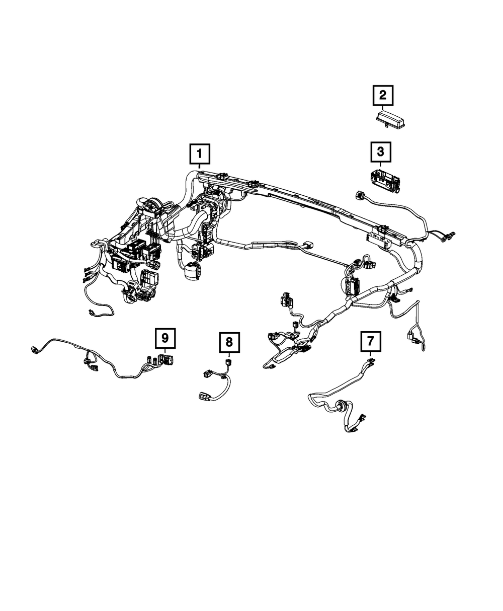 2021 Jeep Gladiator Dash Wiring 68471200AD | Mopar eStore