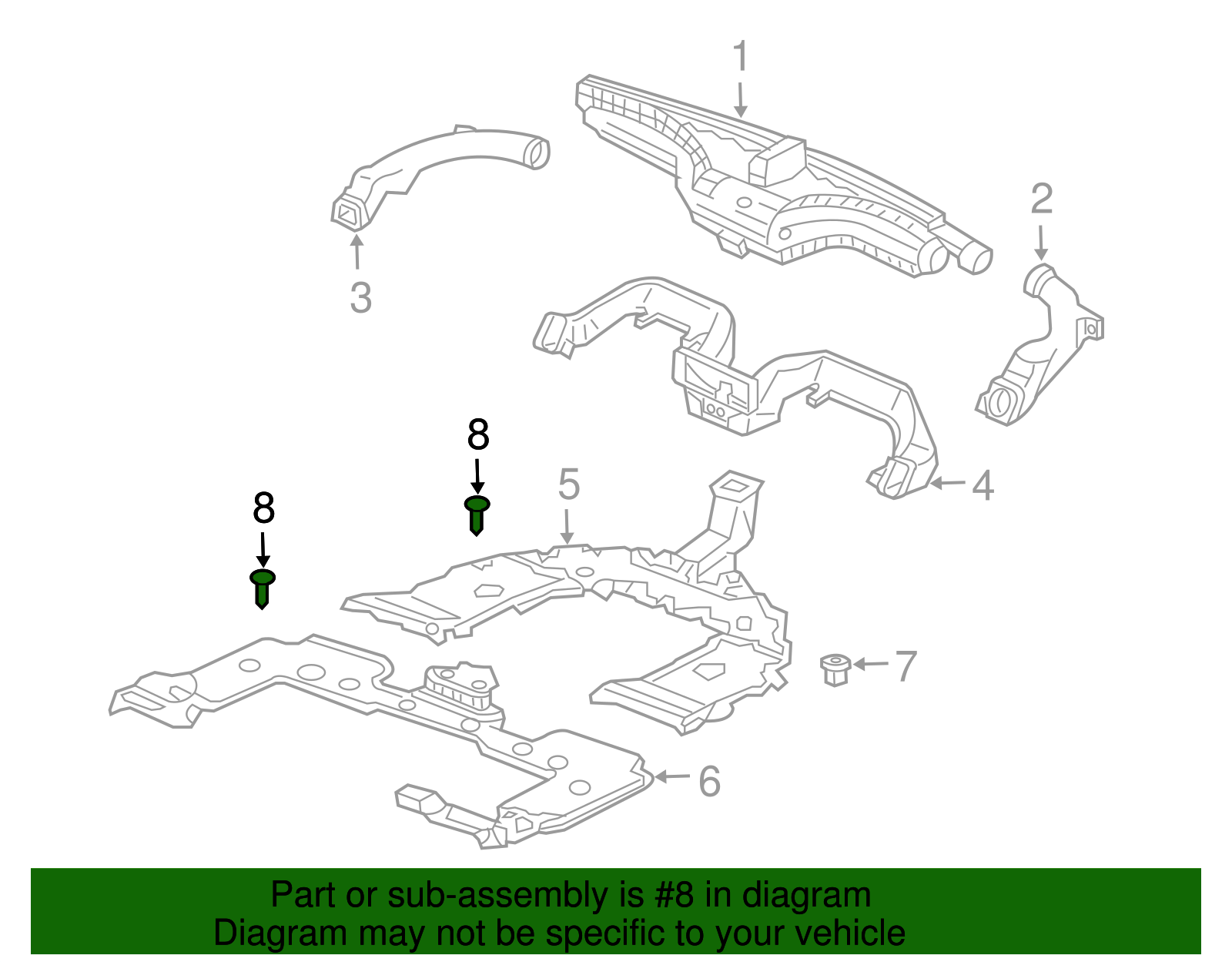 90671-S0D-003ZF - Rear Duct Clip 2003-2008 Honda Pilot | Honda Parts Online