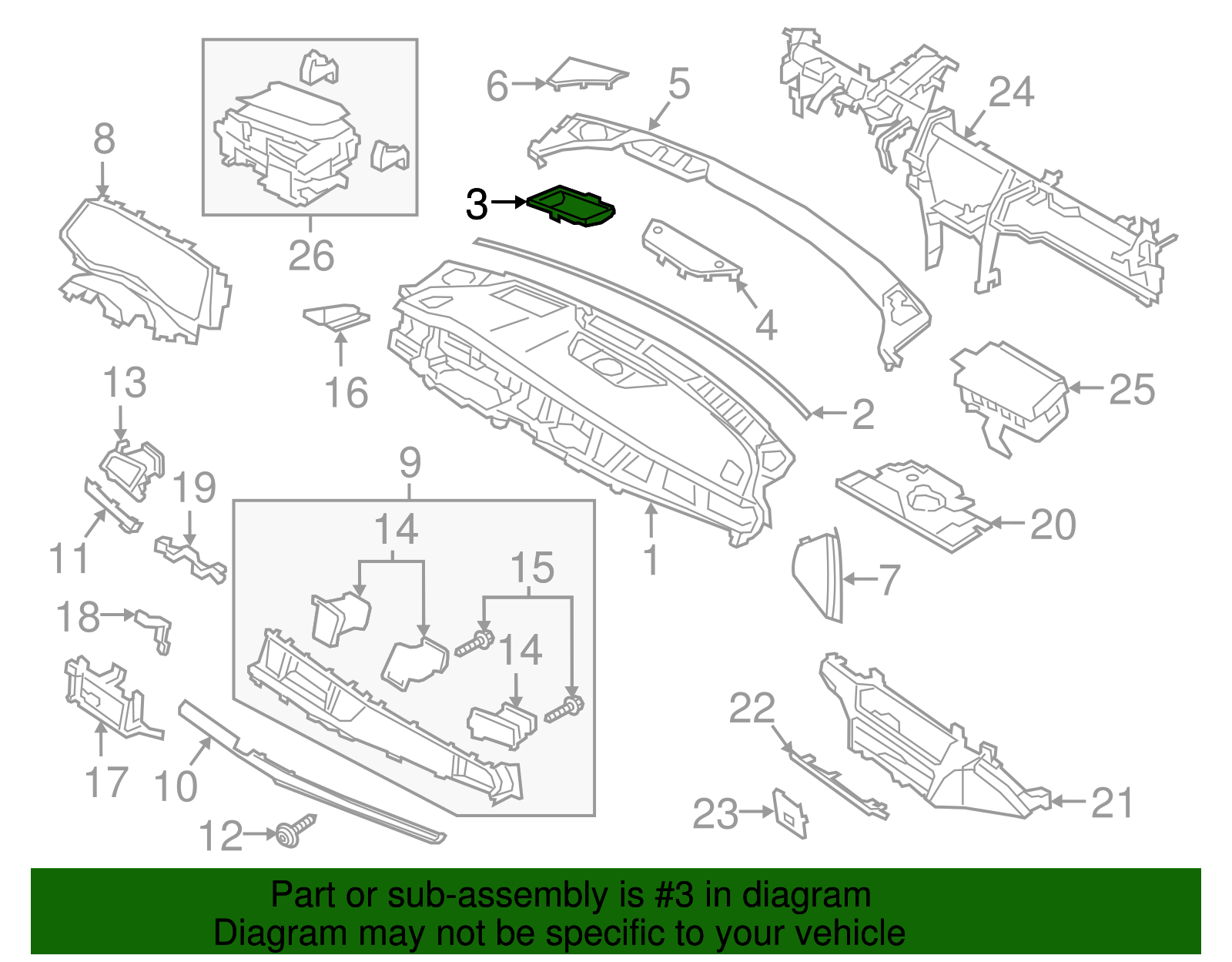 2017-2019 Kia Cadenza | Cover Panel | 84775-F6000WK | Kia Auto Parts