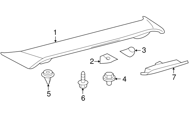 76871-02907 - Spoiler - 2009-2010 Toyota Corolla | OEM Genuine Toyota Parts