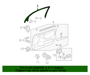 67663-30030 - Upper Trim 1998-2005 Lexus | Lexus Parts Outlet