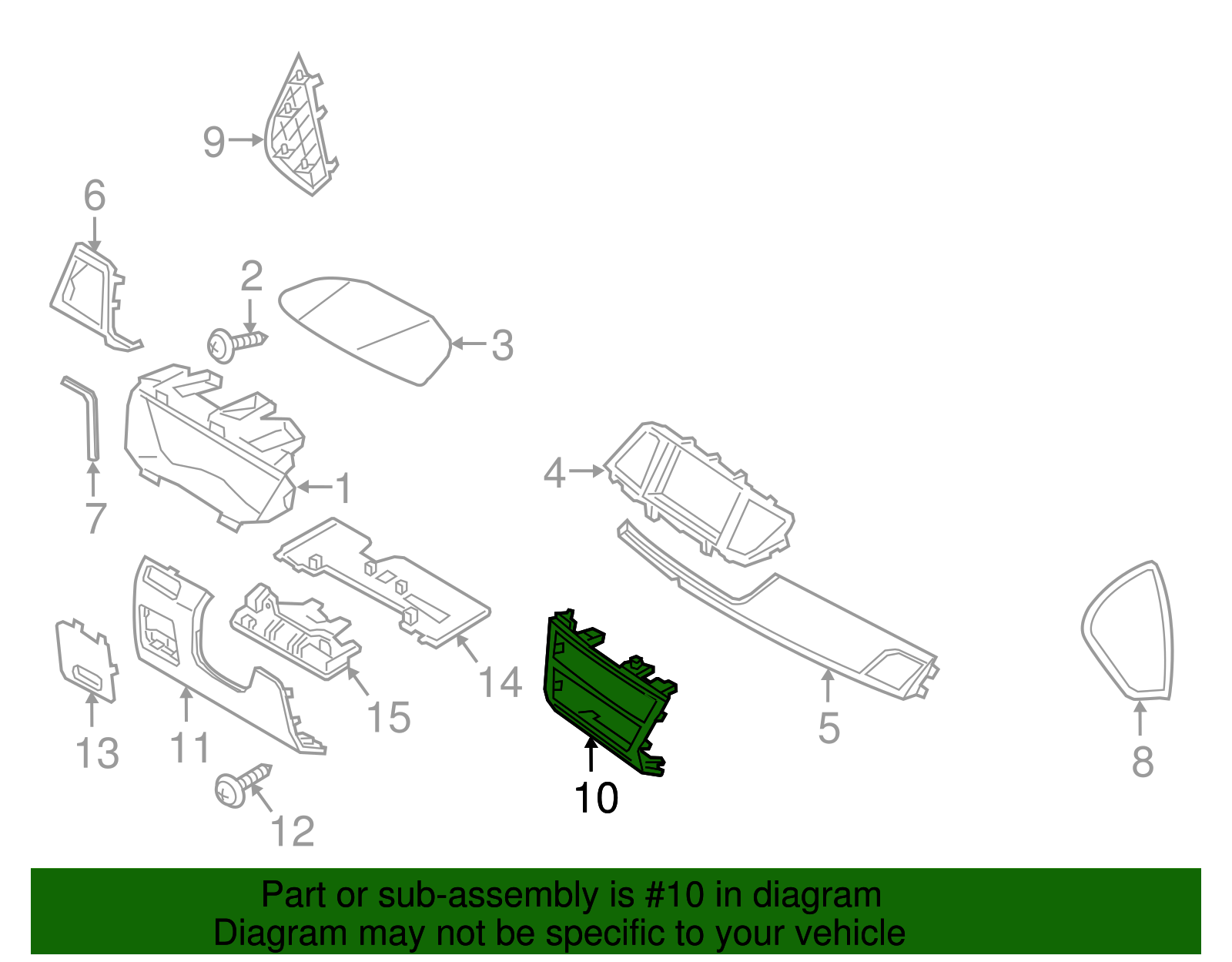 2018-2020 Genesis G80 Panel Assembly Center Fascia 84740-B1150-RJ4 ...