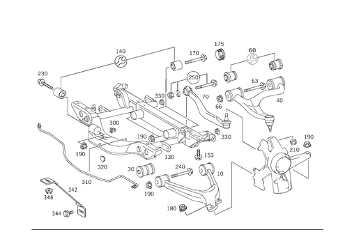 Transverse Control Arm, Torosion Bar and Rear Subframe for 2007 ...