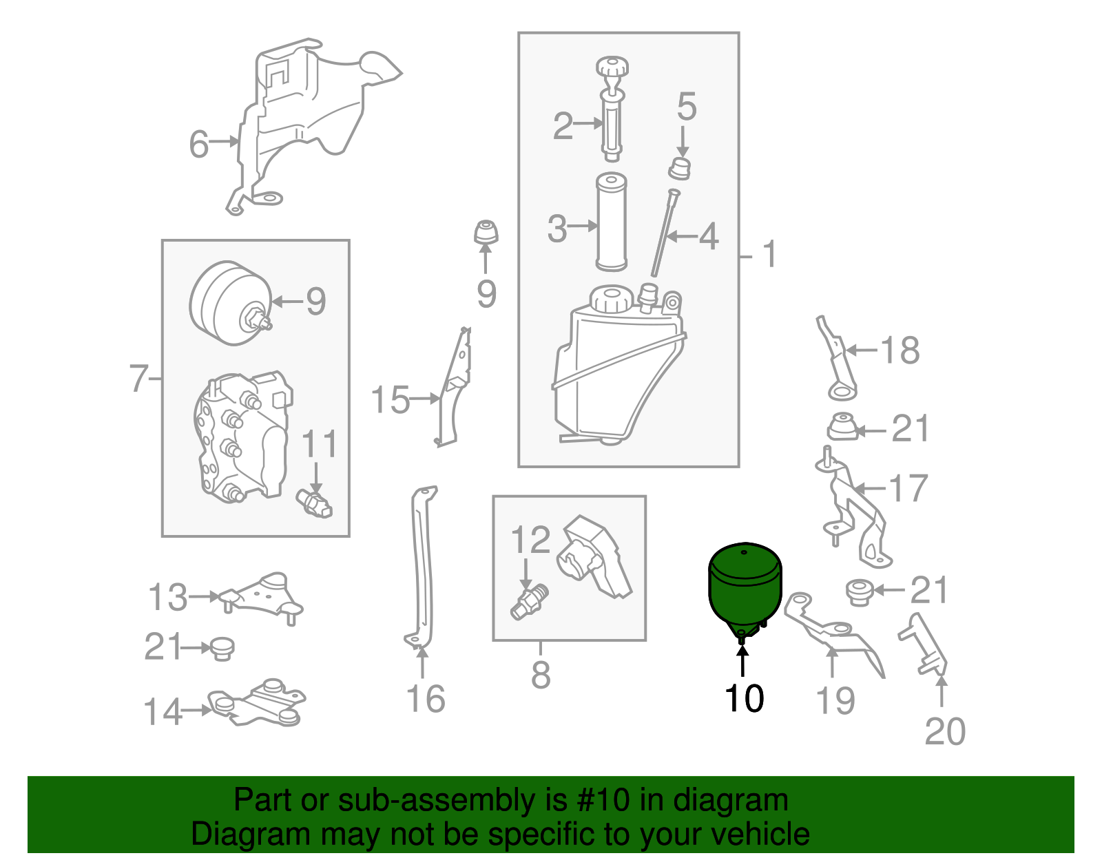 221-328-00-15 - Suspension Self-Leveling Unit Accumulator 1954-2021 ...