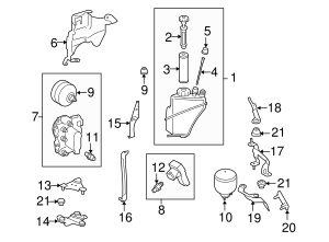 2007-2021 Mercedes-Benz Suspension Self-Leveling Unit Accumulator 221 ...