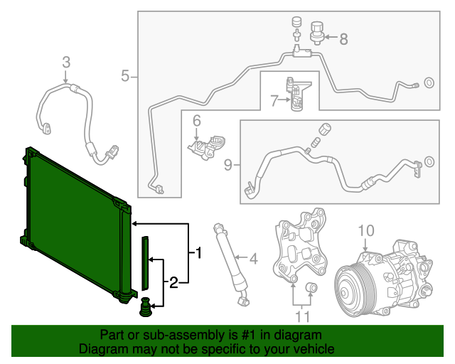 88460-78010 - A/C Condenser 2015-2020 Lexus | AutoNationParts.com