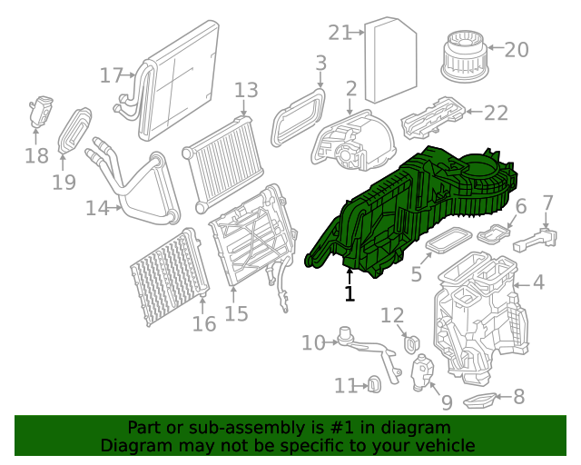 205-830-93-04 - AC & Heater Assembly 2015-2023 Mercedes-Benz | Mercedes ...