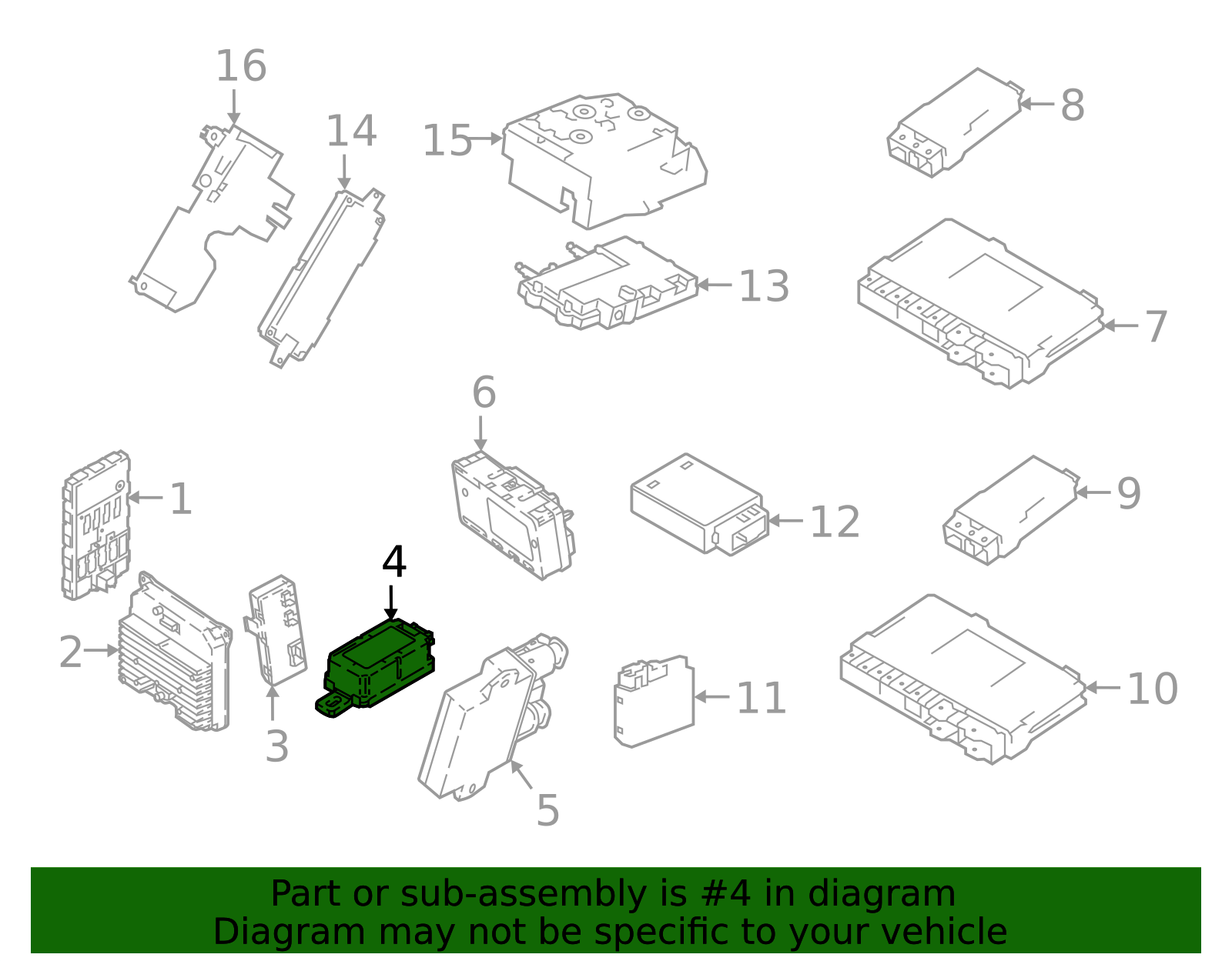 Genuine Tire Pressure Monitoring System (TPMS) Receiver for 2024-2025 ...