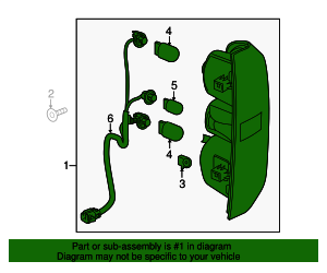 2015-2022 GMC Canyon Rear Passenger Side Body Structure Stop Lamp ...