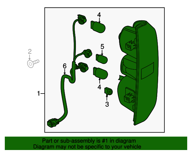 2015-2022 Chevrolet Colorado Passenger Side Tail Lamp Assembly 84916712 ...