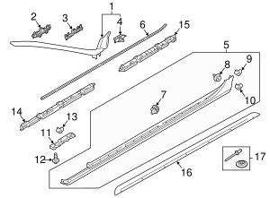 Genuine Rocker Molding for 2018-2019 Volvo V90 Cross Country | Part ...