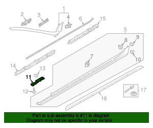 31386127 - Rocker Panel Molding Bracket 2017-2024 Volvo | AutoNation Parts
