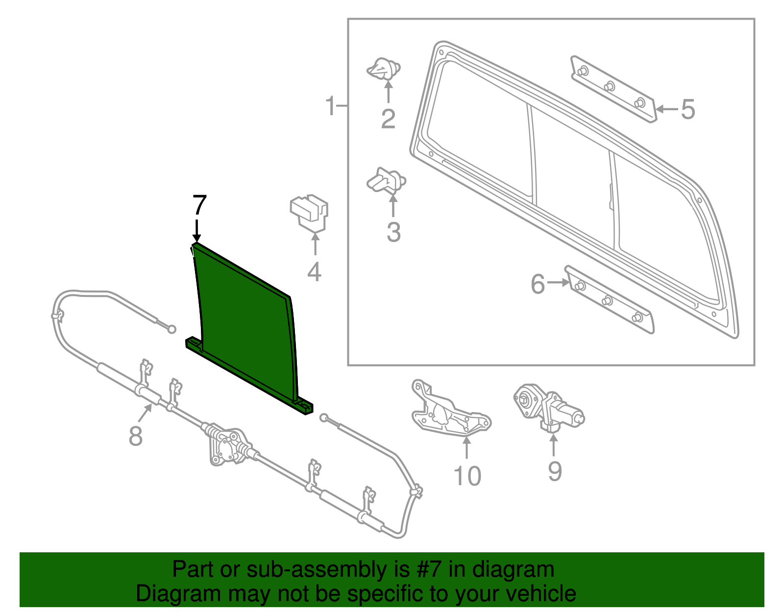 2009-2021 Toyota Tundra Movable Glass 64807-0C010 | Toyota San Diego Parts